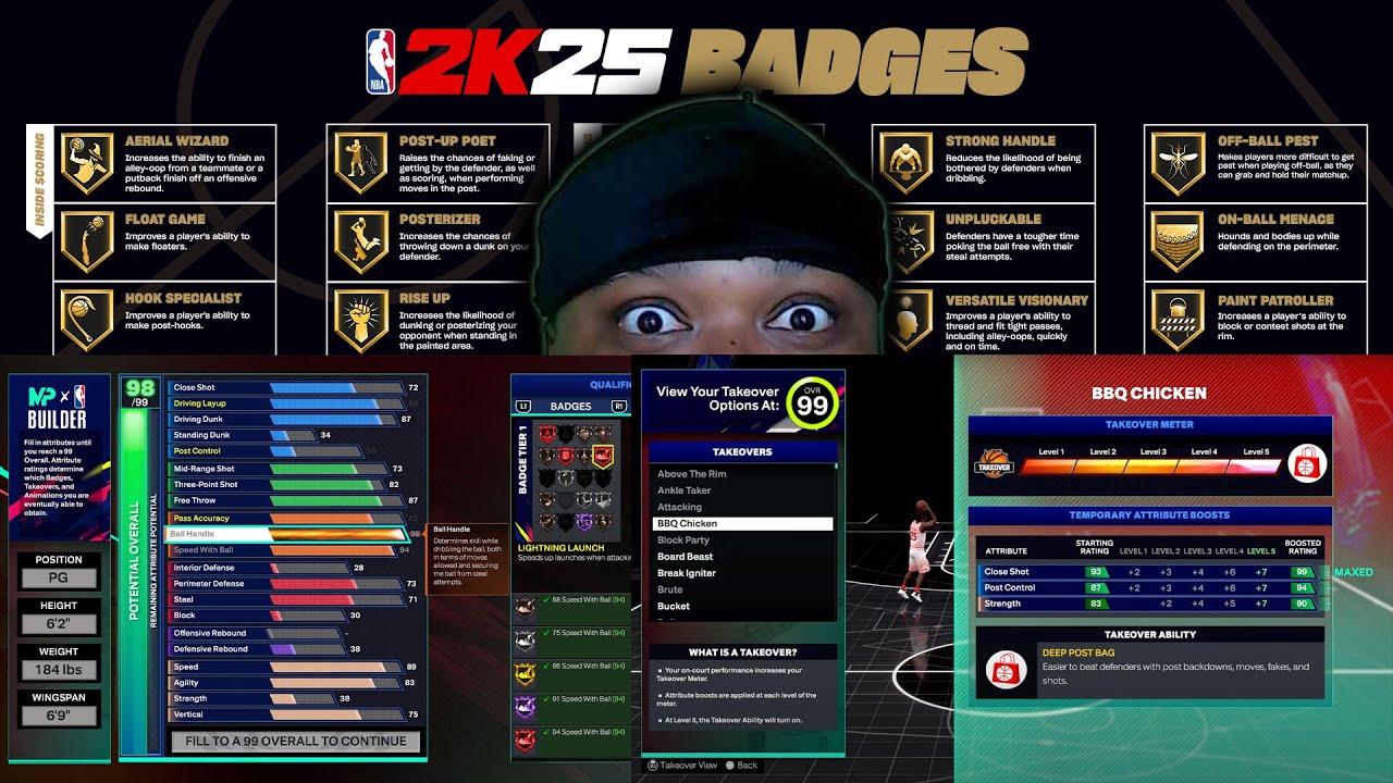 NBA 2K25 MyPLAYER Builder! 72 NEW TAKEOVERS! & NEW LEGEND BADGE TIER ...