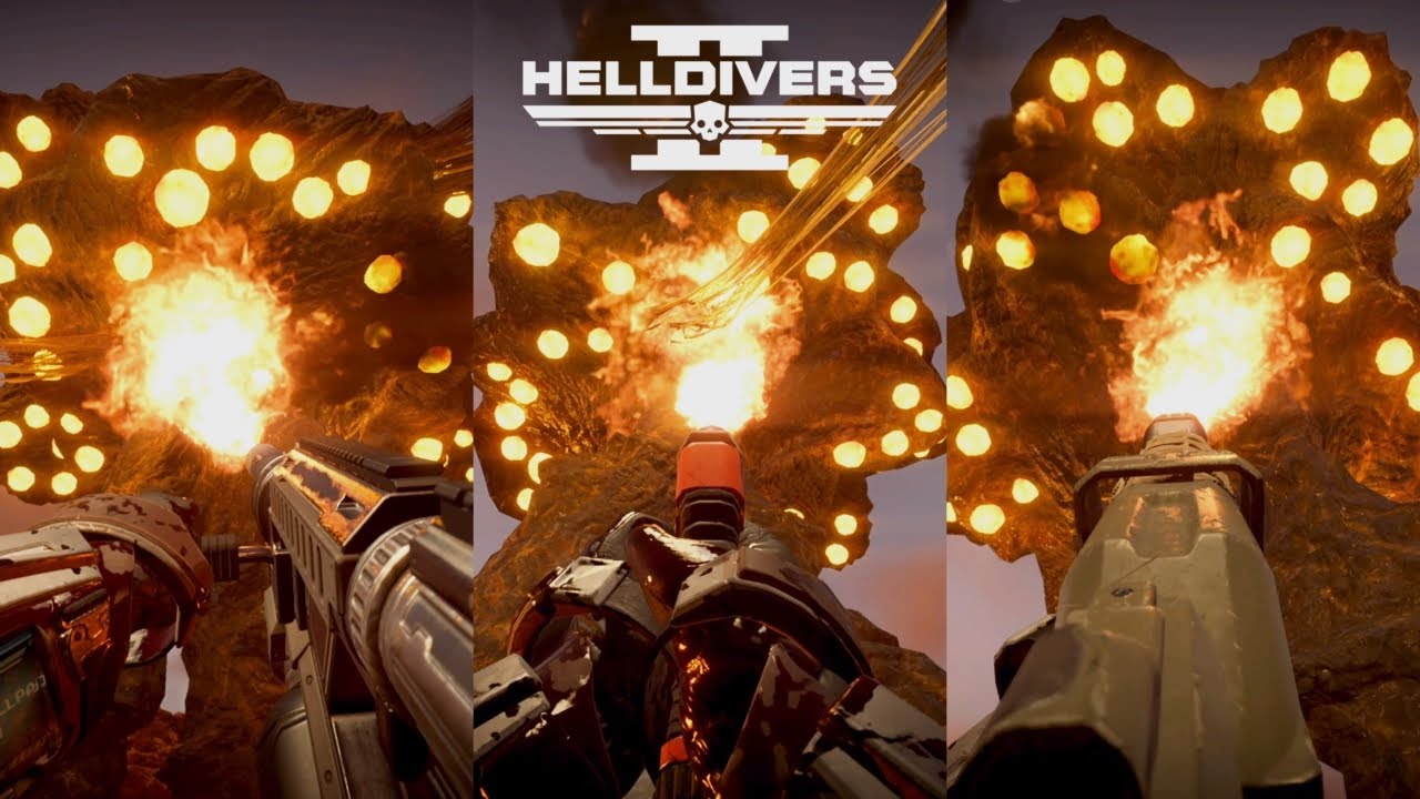 Helldivers 2 All Flamethrower Weapons vs Terminid Shrieker Nest - YouTube