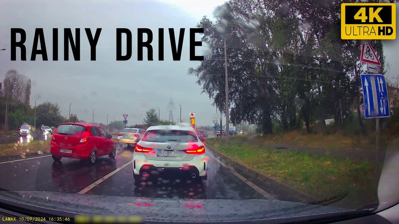 4K Rainy Drive | Rainy Day | Hungary, Central Europe | September 2024 ...