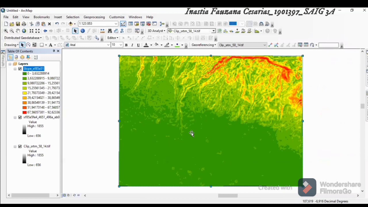 Cara Membuat Peta Kemiringan Lereng dengan ArcGIS (by. INASTIA FAUZANA ...