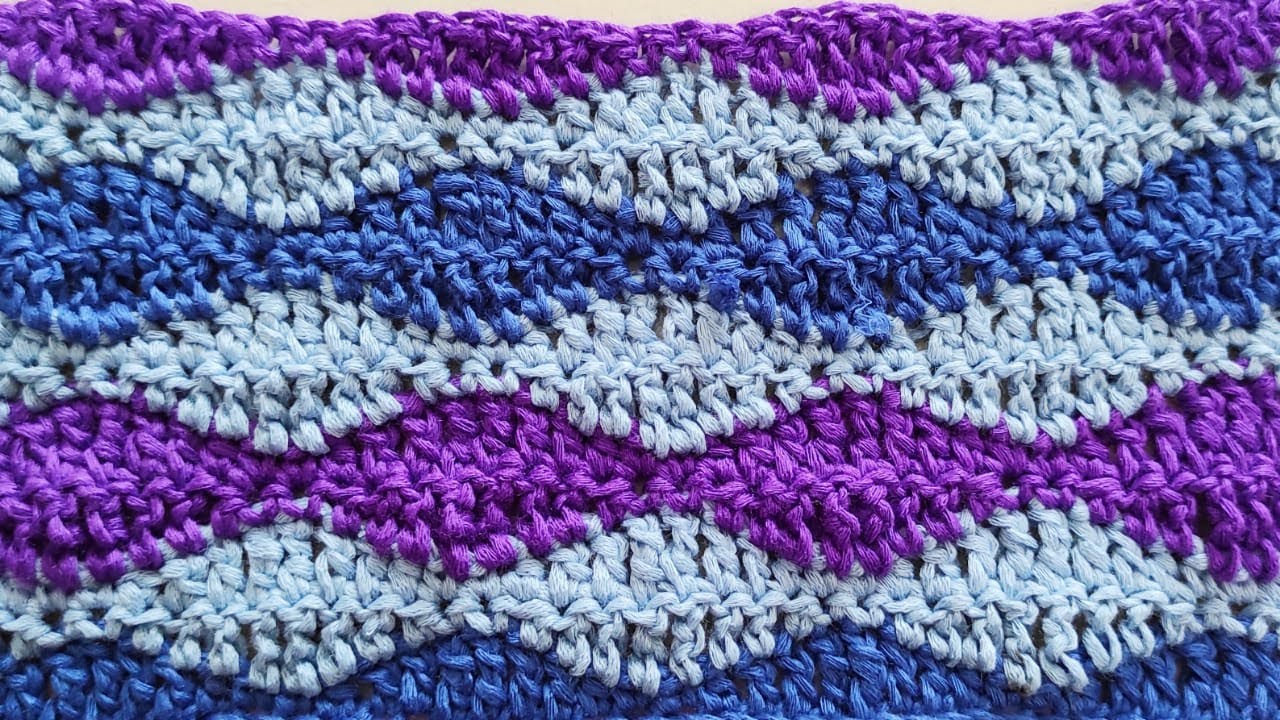How To Crochet The Rolling Wave Pattern Tutorial | Yarns & Threads ...