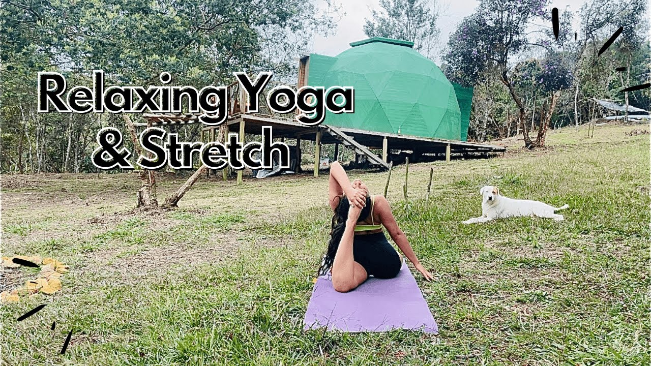 Stretching my body outside in nature | Relaxing Yoga & Stretch # ...