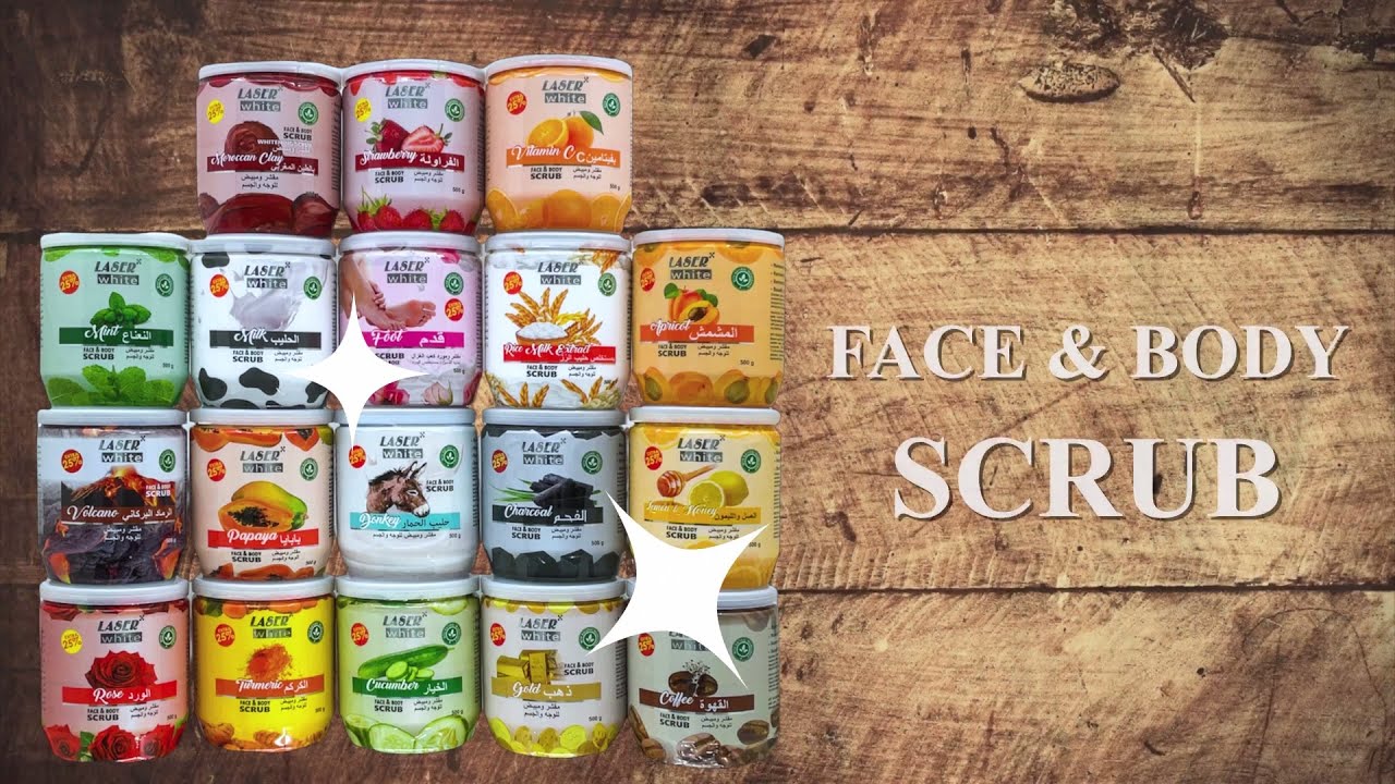 Laser White Face & Body Scrub - YouTube