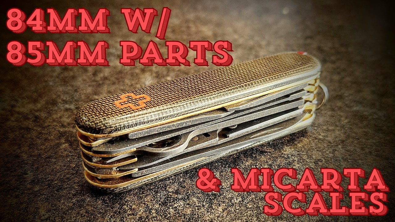 84mm SAK w/ 85mm parts, Micarta Scales & Brass Liners, Victorinox - YouTube