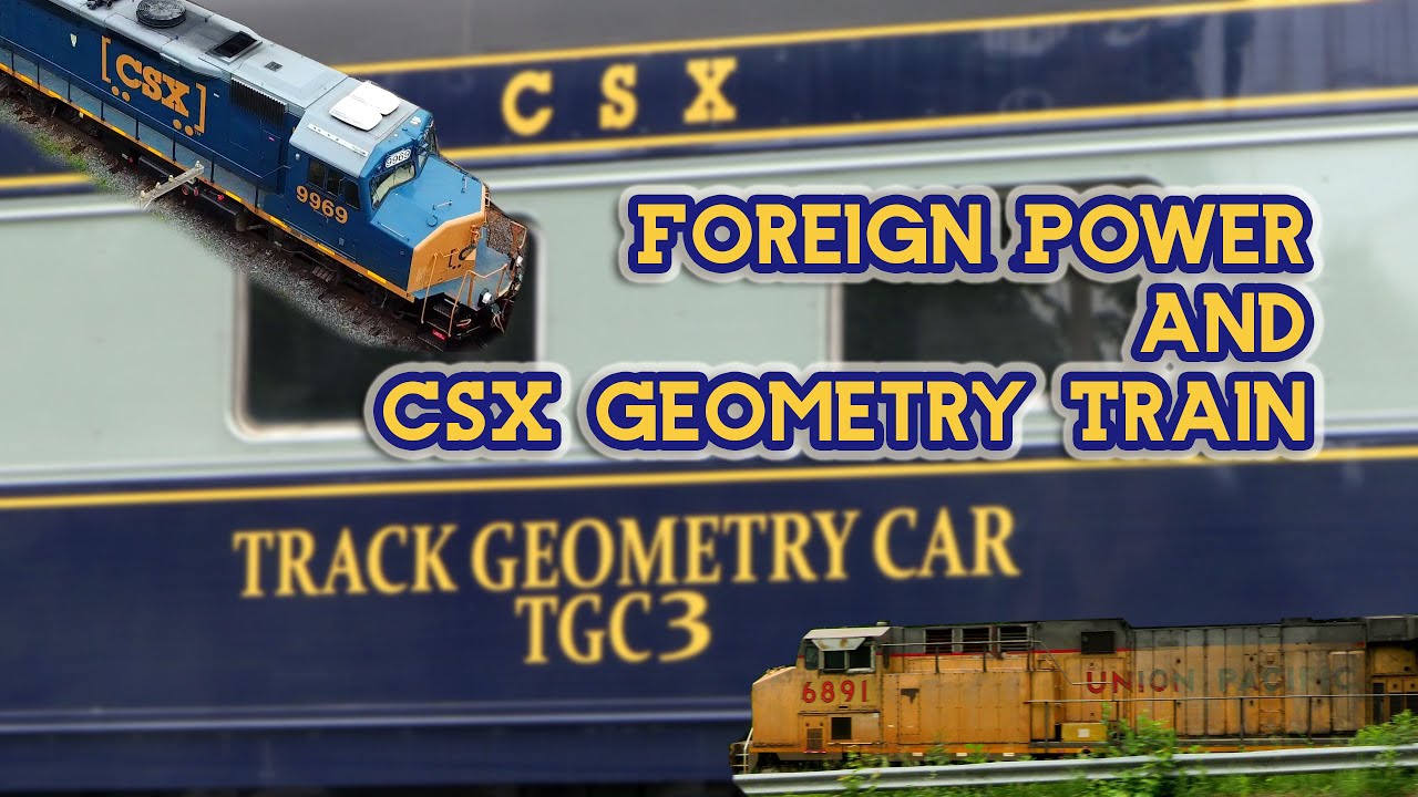 UP Loco at the Hoosac Tunnel and the CSX Geometry Train - GP40WH-2 - YouTube