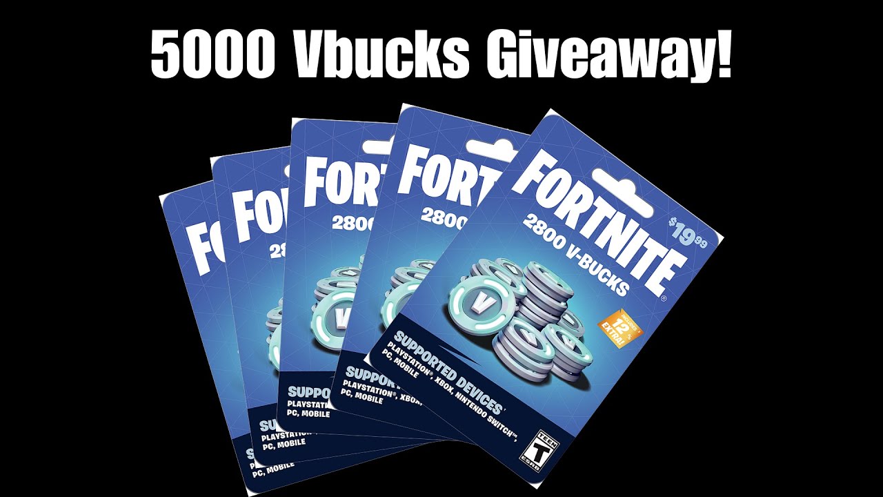 5000 Vbucks Giveaway! - YouTube