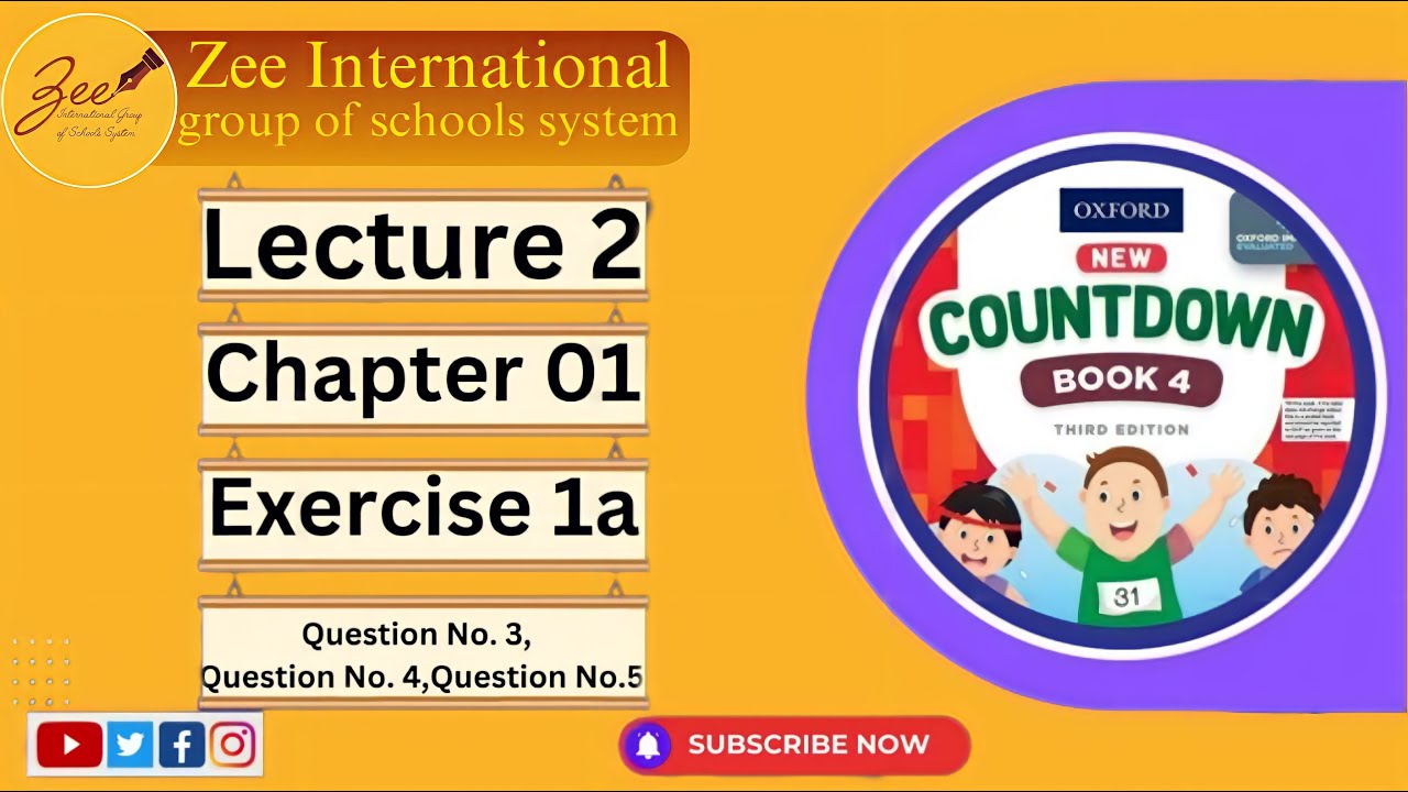 Countdown Class 4 Exercise 1a Math | Q3 Q4 & Q5 | Oxford Syllabus - YouTube