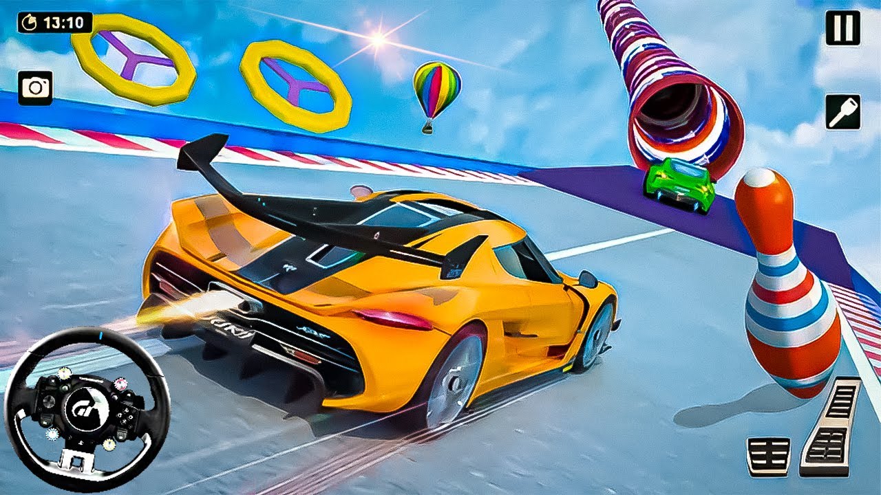 Mega Ramp Car Racing Gameplay - Impossible Car Stunt Game - Android ...