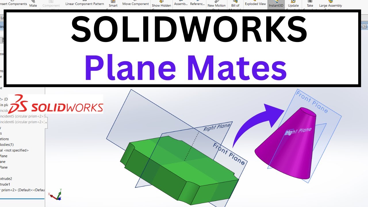 SOLIDWORKS Pro Tip: Plane Mates in SOLIDWORKS - YouTube
