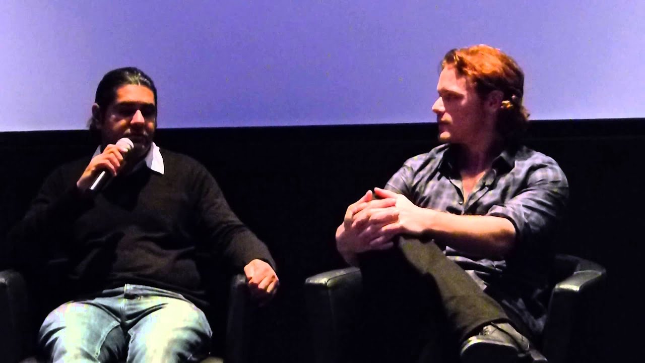 Sam Heughan and Suki Singh during the Q&A at the Emulsion Premiere ...