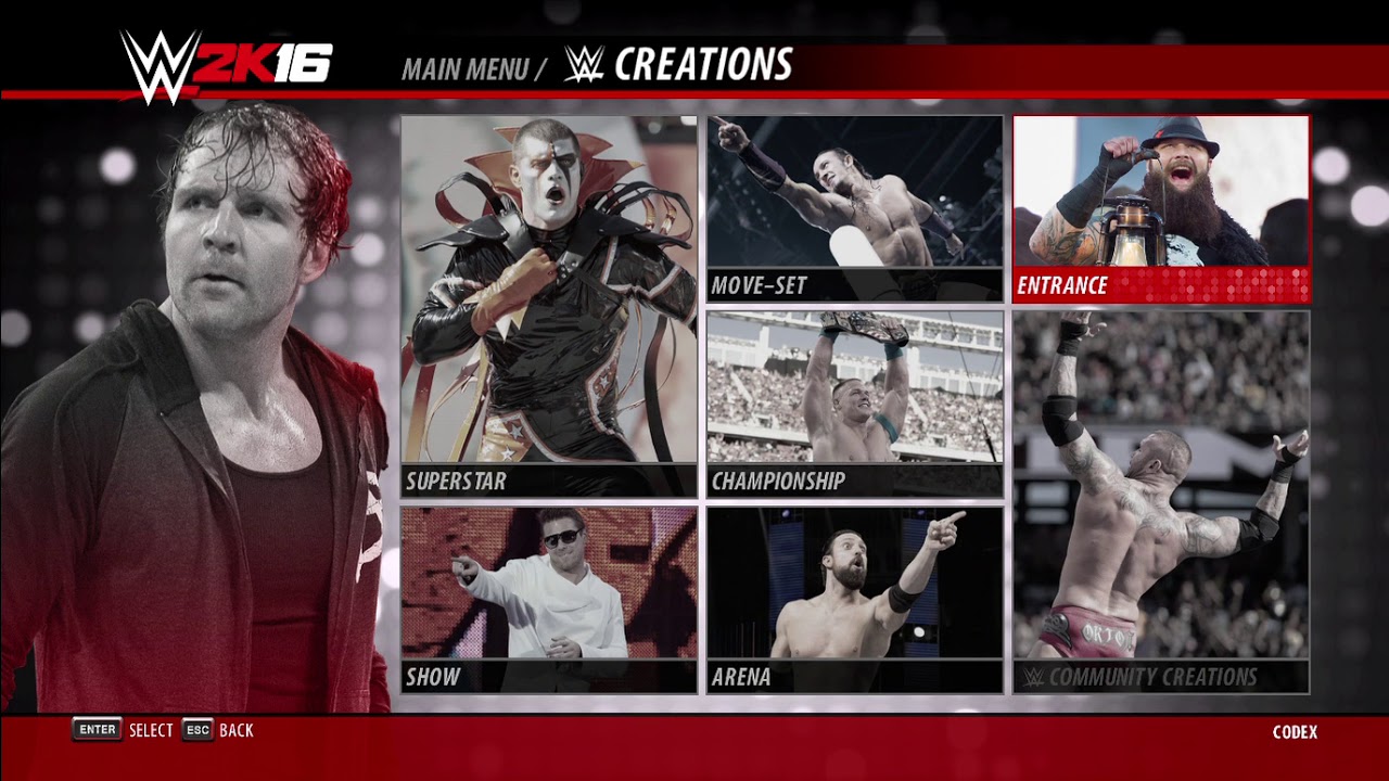 Wwe 2k16 pc Menu Selection Walkthrough - YouTube