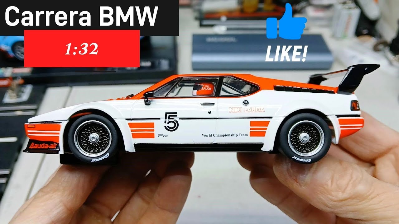 Carrera BMW M1 Procar slot car Unboxing and tune up! - YouTube