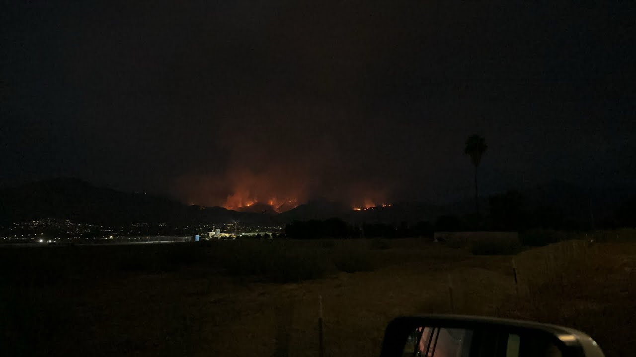 Live fire near Redlands, California San Bernardino national Forest ...