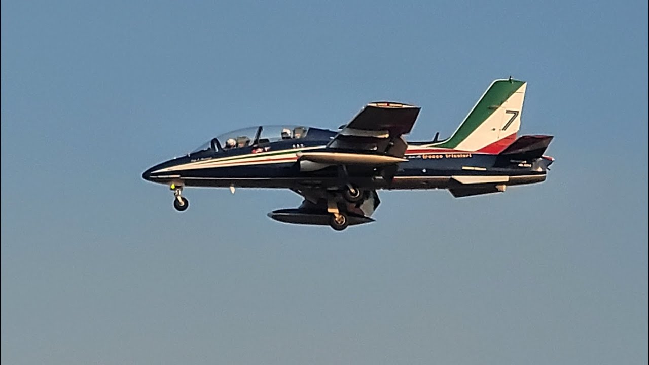 italian jet team frecce tricolori preforming at the California capital ...