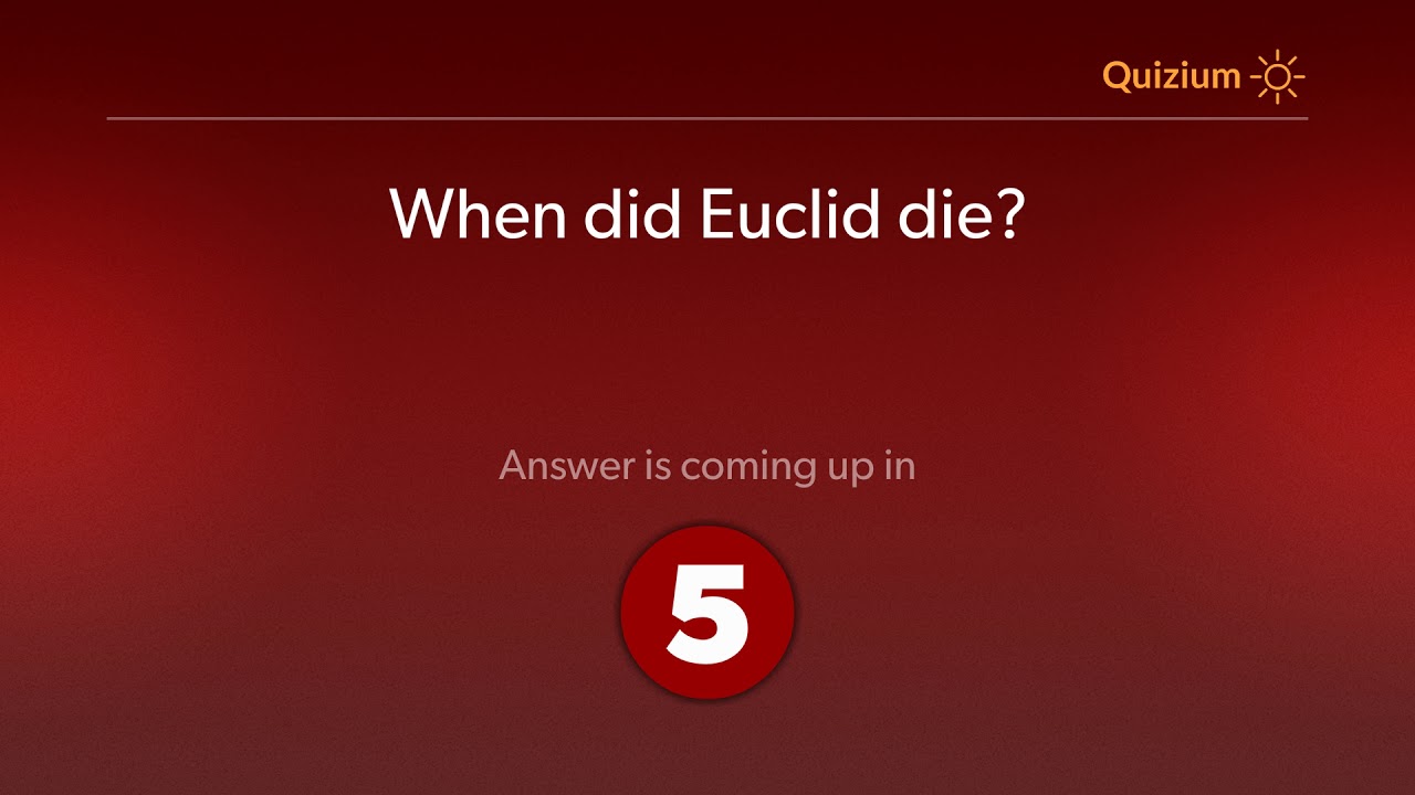 When did Euclid die? Euclid Quiz - YouTube