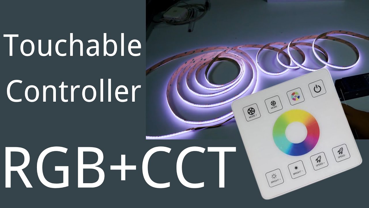 RGBWW COB led strips with Color ring controller - YouTube