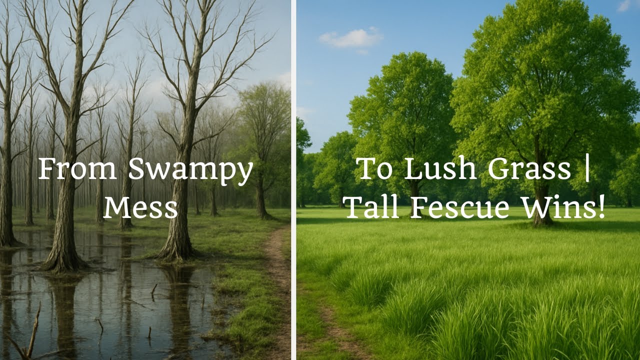 How I Transformed a Waterlogged Patch into a Green Oasis! #tallfescue # ...