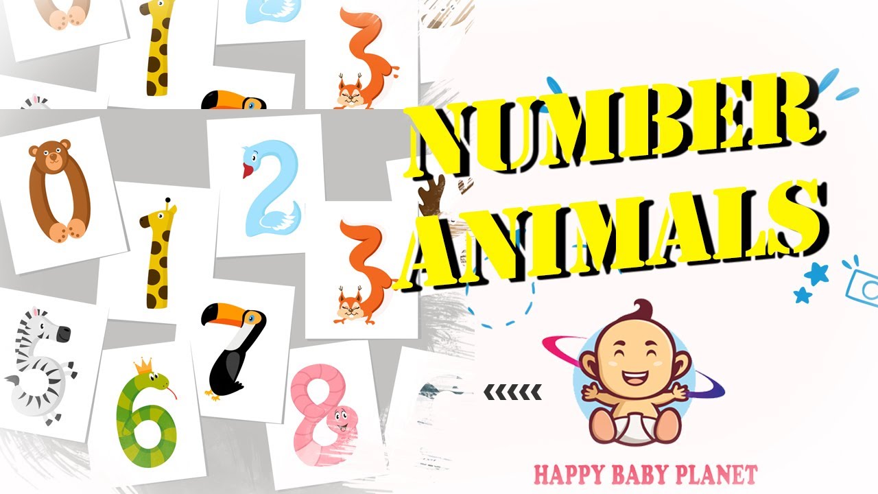 Numbers in animals shape :-Funny videos for kids - YouTube
