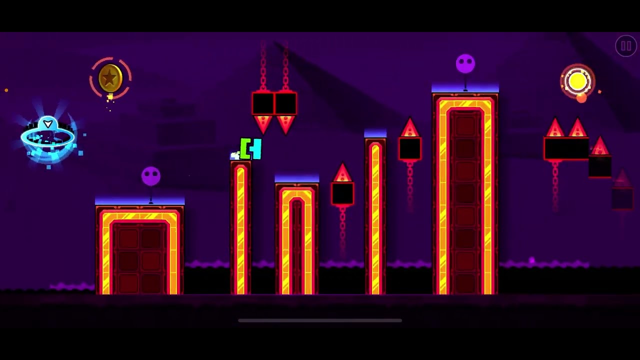 I’m a block going under spikes!!😀( geometry Dash subzero ) - YouTube