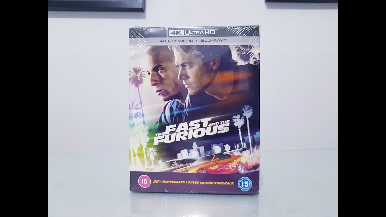 The Fast And The Furious 20th Anniversary 4k Steelbook Edition unboxing ...