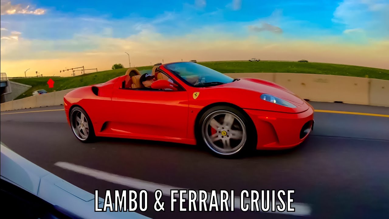 Lambo & Ferrari Cruise - YouTube