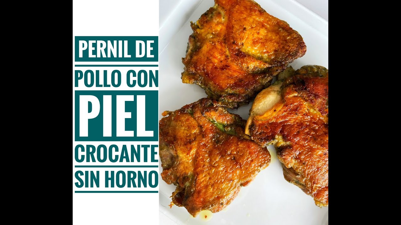 Pernil de pollo con piel crocante al sartén - YouTube
