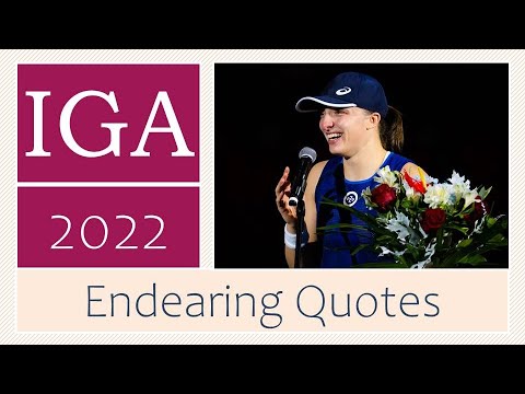 Iga Swiatek 2022 Endearing Quotes - YouTube