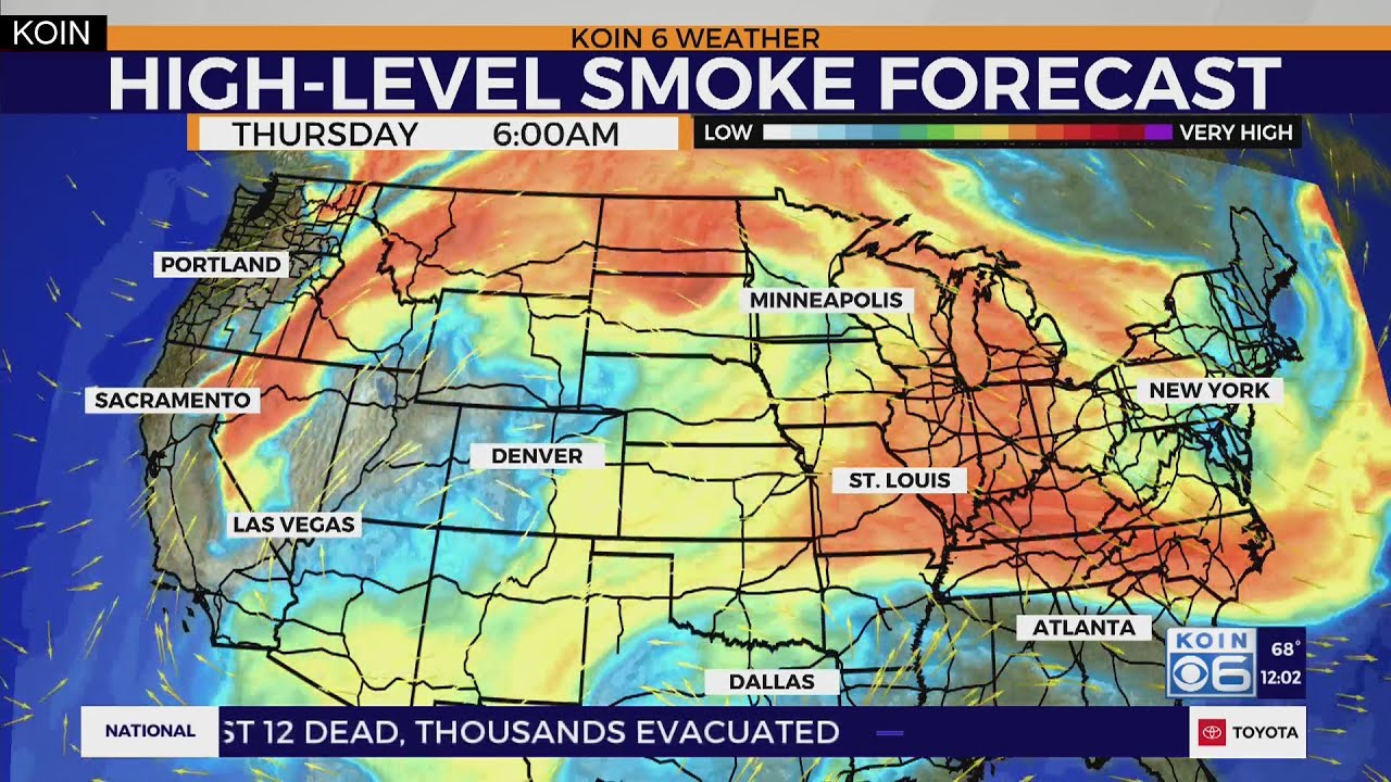 Wildfire smoke in New York - YouTube