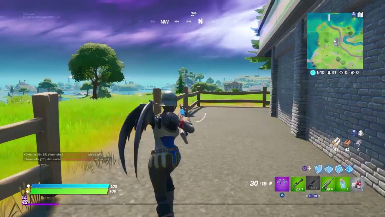 Game play on fortnight battle royala - YouTube