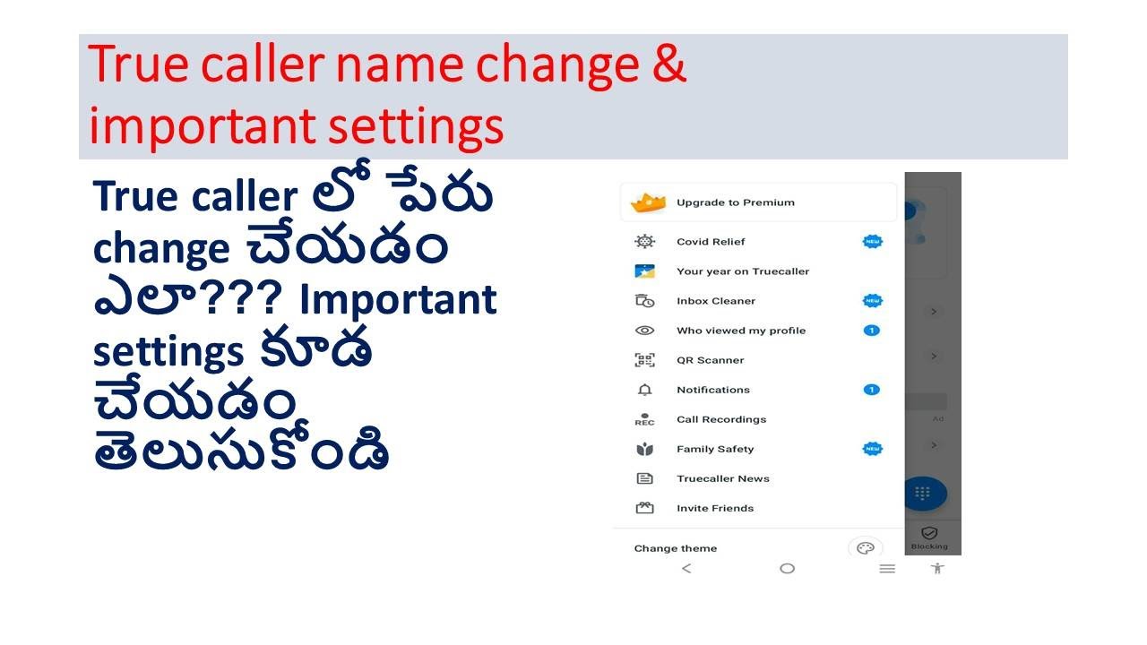 True caller name change|important settings#true caller - YouTube