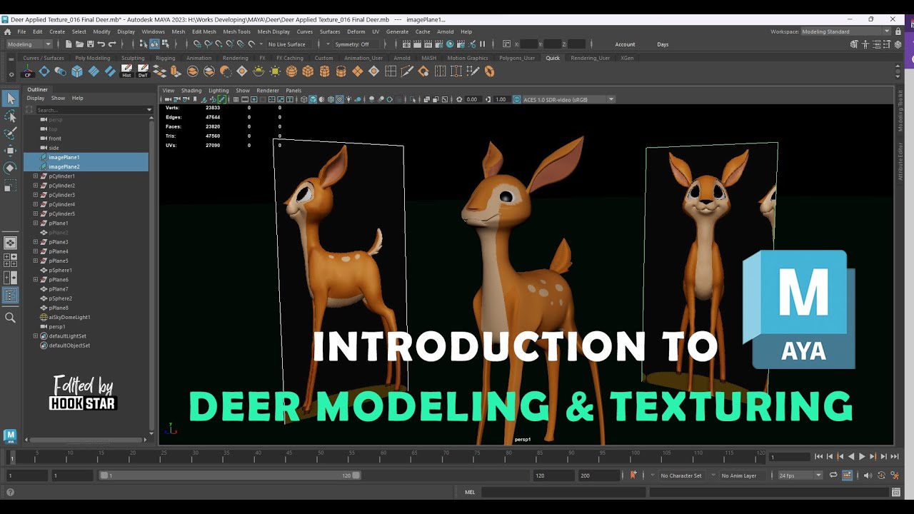 Modeling a Deer in Maya Making Scene Step by Step - YouTube