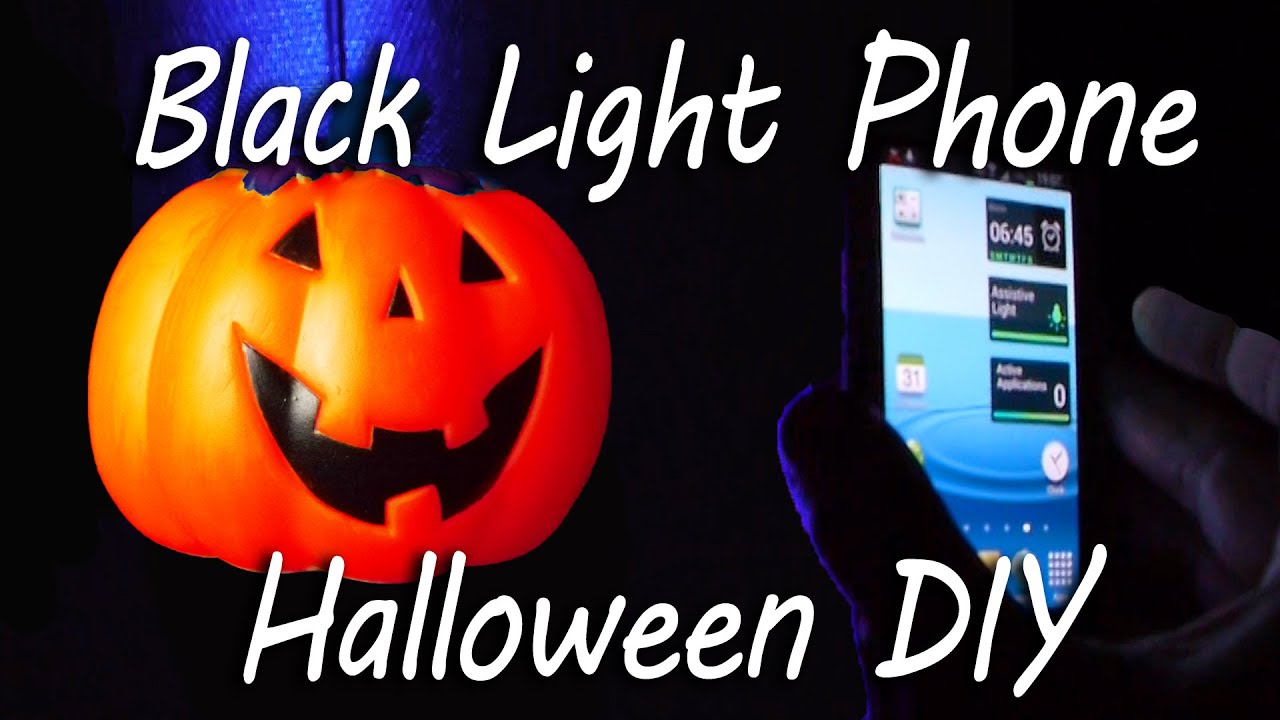 Mobile Phone Black Light - Halloween Party Trick - YouTube
