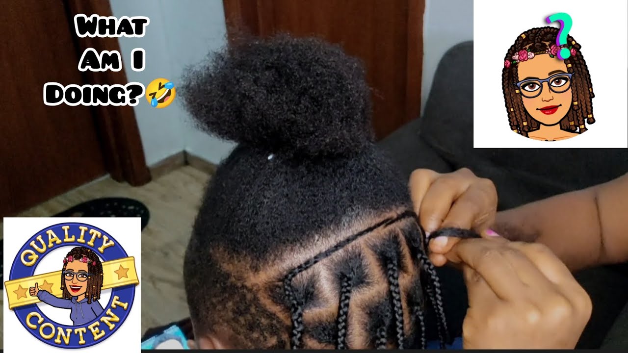 BRAIDING MY BROTHER'S HAIR | STORY TIME | NATURAL HAIR - YouTube