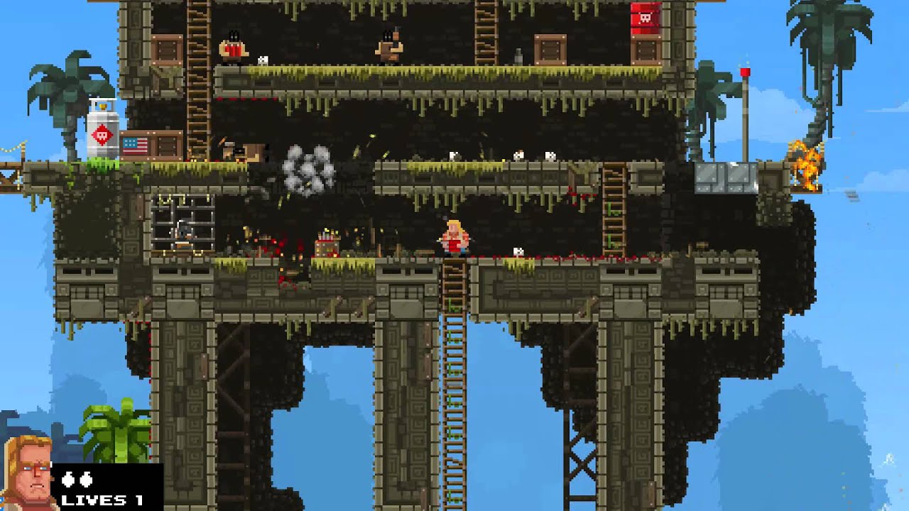 broforce - Area 1 - "Bro to the MAX" - YouTube
