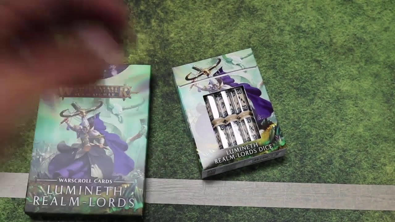 Lumineth Realm-Lords Warscrolls and Dice - YouTube