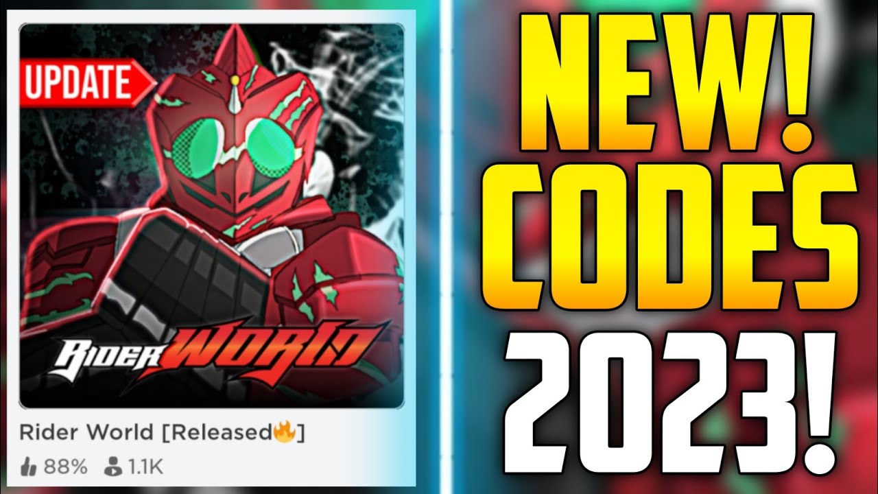 FUTURE CODES!! | *NEW* ROBLOX RIDER WORLD CODES 2023! (RELEASED) - YouTube