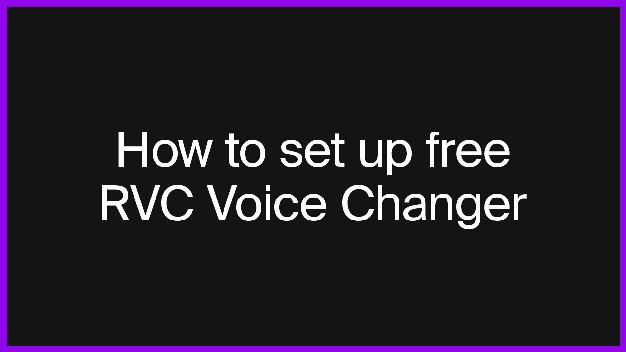 Best Free Voice Changer to use with RVC ⚙️ Tutorial - YouTube