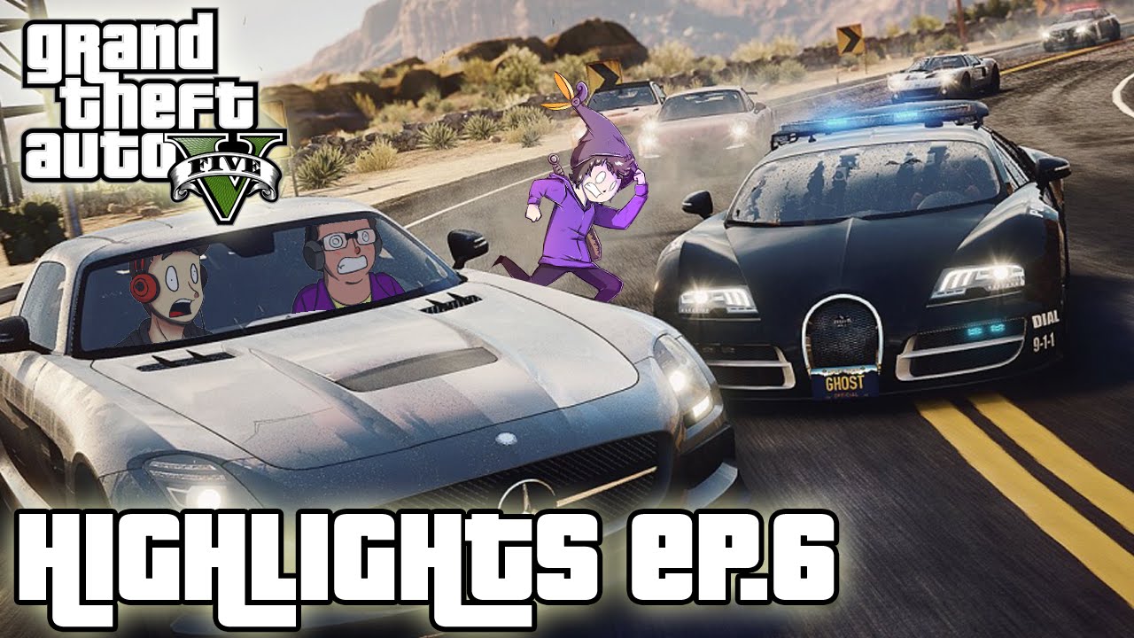 RUNNING FROM COPS - GTA V Highlights | Ep.6 w/MrRayHonda & Muyskerm ...