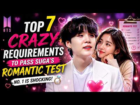 top7 CRAZY Requirements To Pass Suga’s Romantic Test — No. 1 Is SHOCKING! 💍