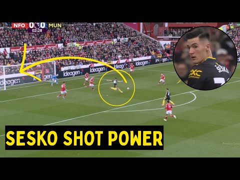 Benjamin Sesko Shot Power is INSANE | Sesko Skills | Man Utd Highlights