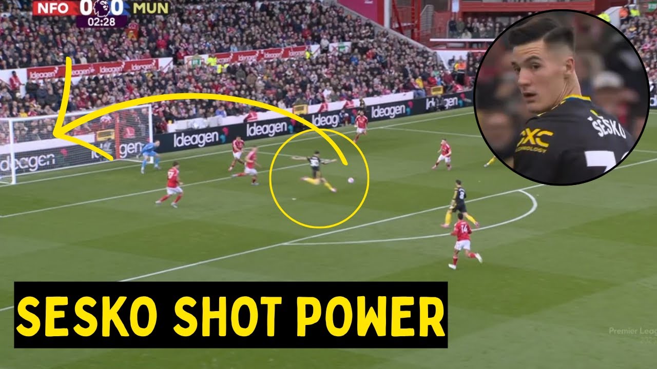 Benjamin Sesko Shot Power is INSANE | Sesko Skills | Man Utd Highlights ...