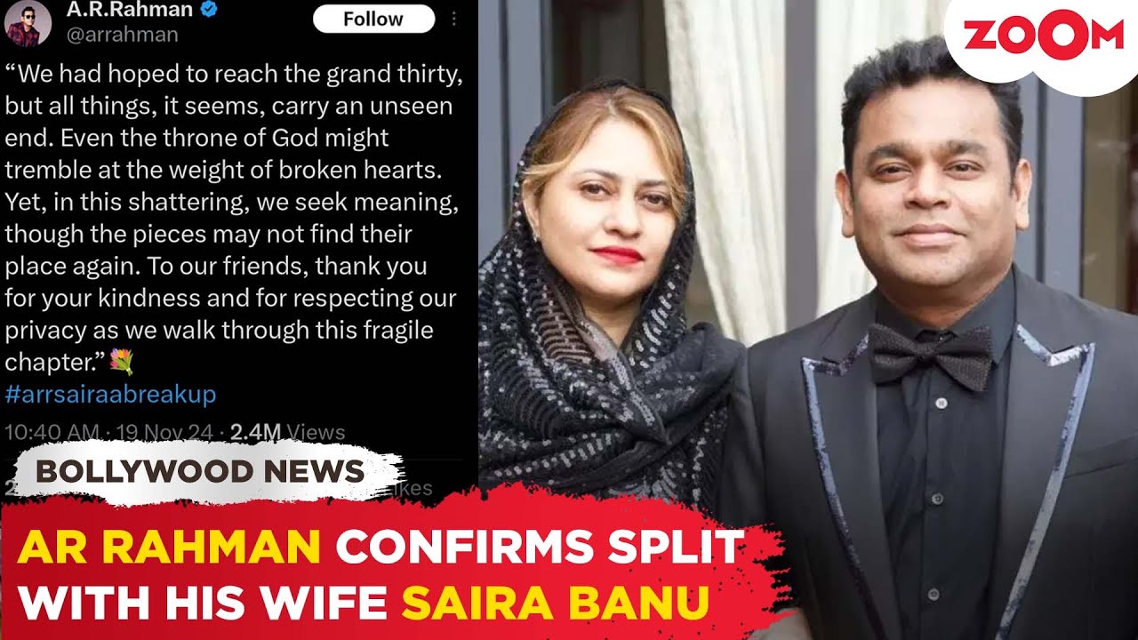 AR Rahman and his wife Saira Banu's SHOCKING split after nearly THREE ...