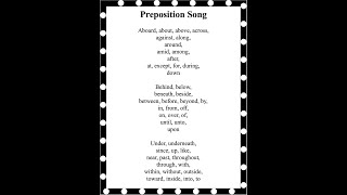 Preposition Song Lyrics