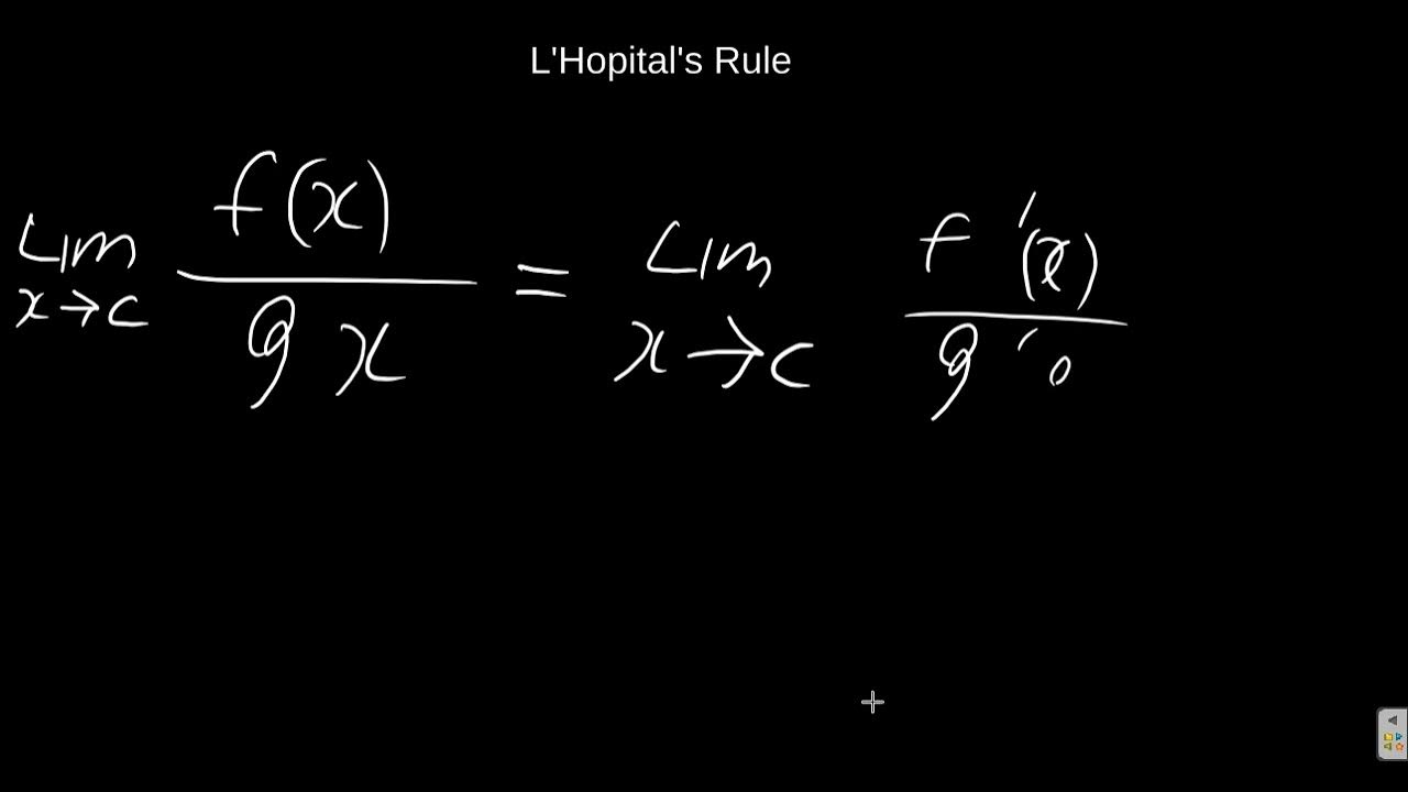 LHopitals Rule Formula - YouTube