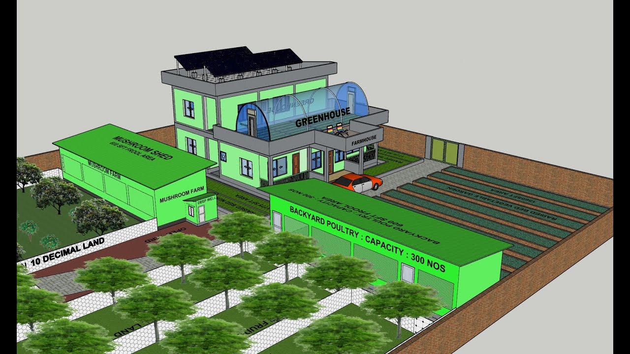 1.20 ACRE ORGANIC AGRO FARM 3D MODEL INTEGRATED FARMING SYSTEM IFS BY ...