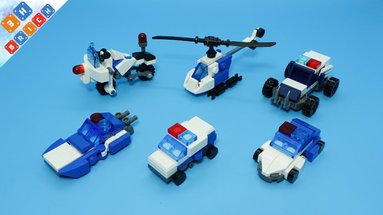 Lego Mini Vehicles - Part 5 Police Car (Tutorial) - YouTube