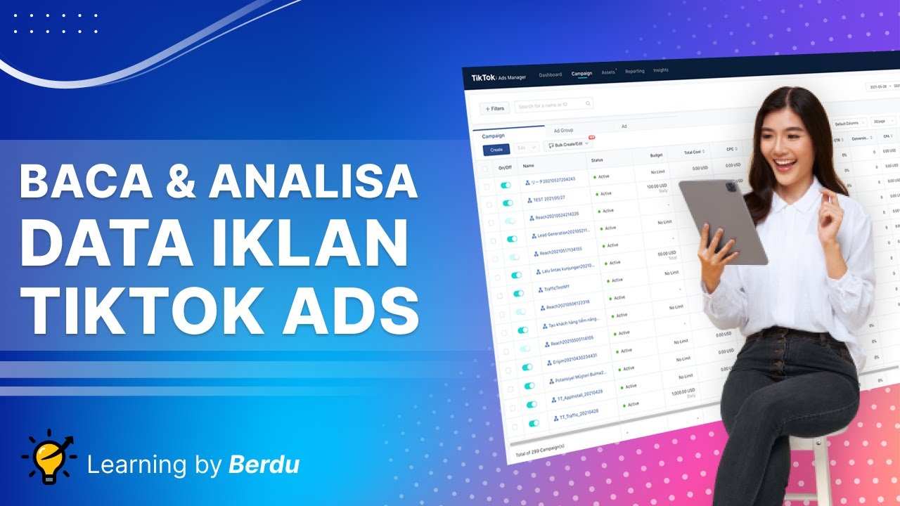 Cara Baca & Analisa Data Iklan di TikTok Ads - Berdu.id - YouTube