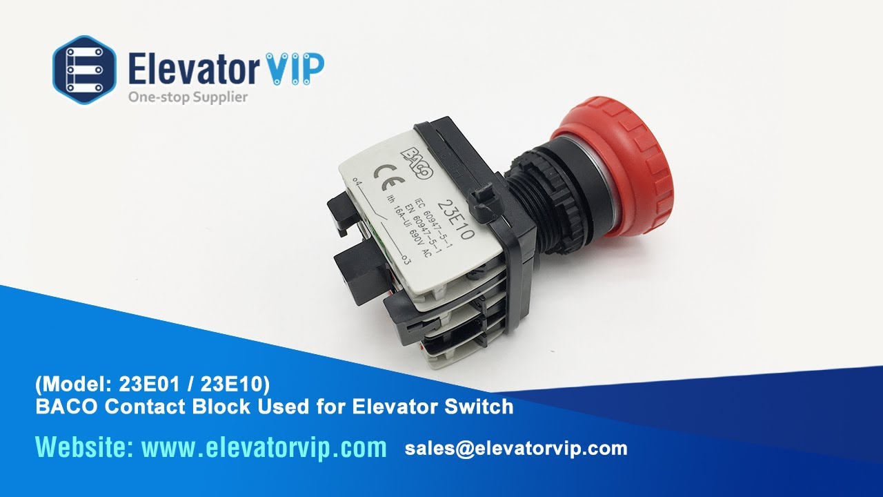 23E01 23E10 BACO Elevator Contact Block, Industrial Emergency Stop ...