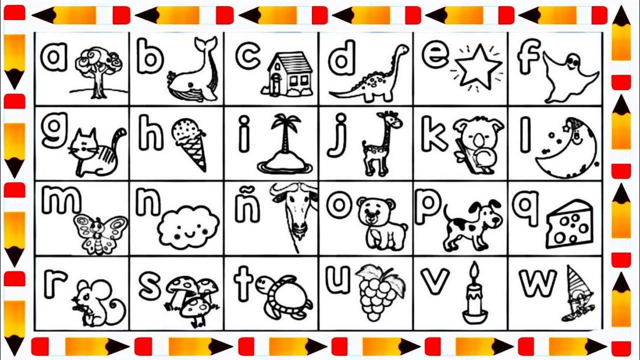 Color The Alphabets -ABC Coloring & Drawing - COLORING DRAWING TUTORIAL ...