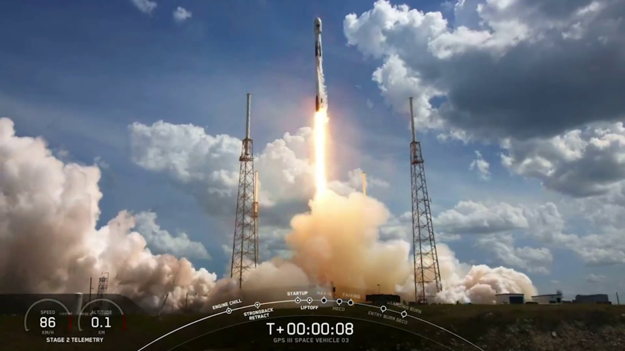 Liftoff! SpaceX launches GPS III satellite for Space Force - YouTube